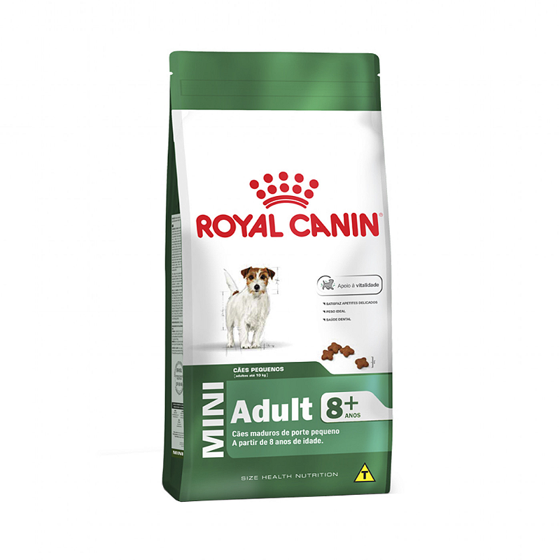 RAÇÃO ROYAL CANIN 7,5KG MINI ADULTOS 8+ - Outpet