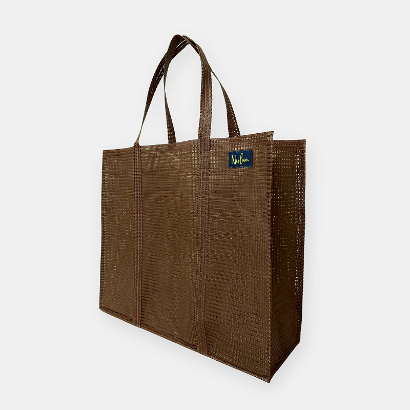 Ecobag Medium Marrom Capuccino – Elegância e Resistência - Nislum