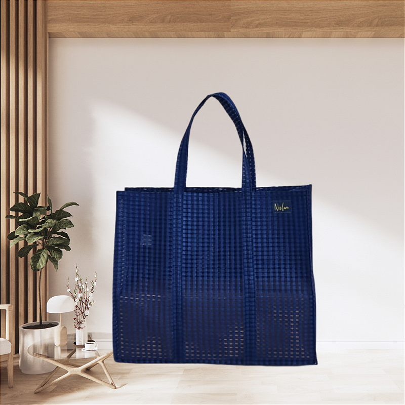 Ecobag Medium Azul Marinho – Elegante e Durável - Nislum