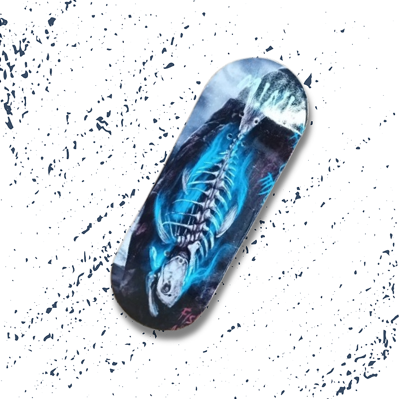Deck "Fossil Fish" para Fingerboard Skate de dedo - Mini SKT Co.