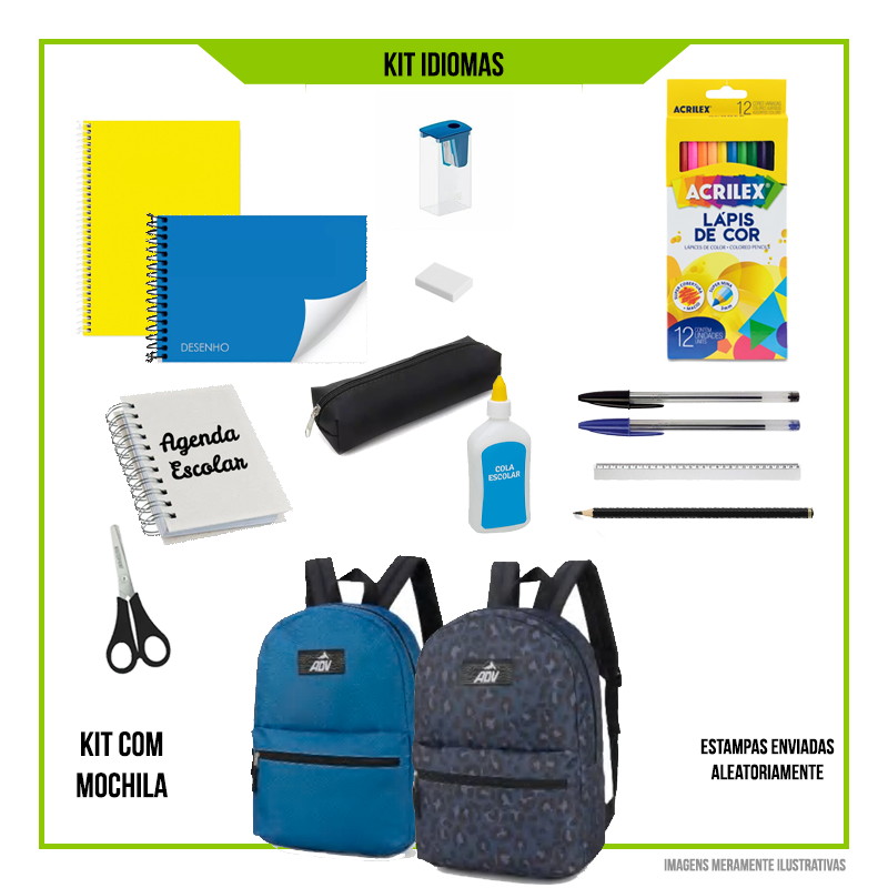 I) Escola de Idiomas - Kit Uniforme Prefeitura SP