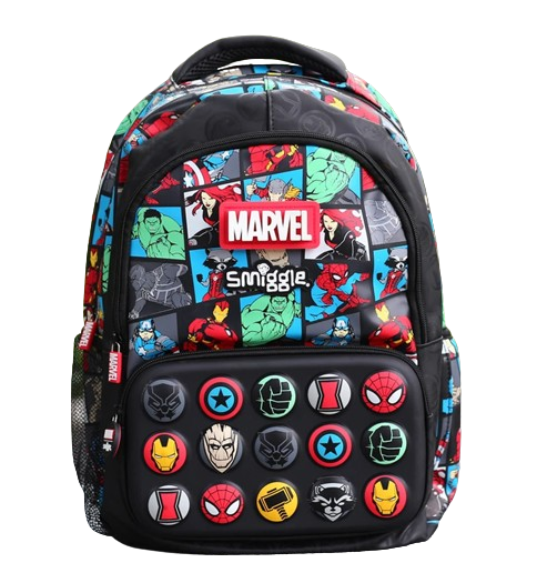 Mochila Escolar Marvel Heroes Original Smiggle - Cubo Nerd - O universo ...