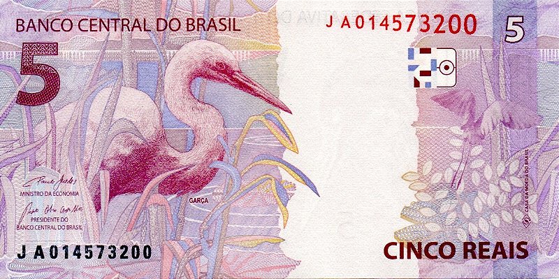 5 reais JA (Guedes e Campos) FE - Bsb Cédulas