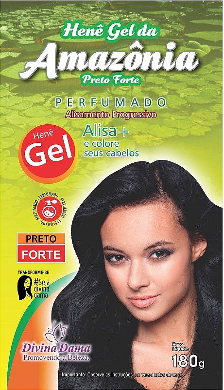 Amazônia Henê Gel 180g Preto Forte - Divina Dama Cosméticos