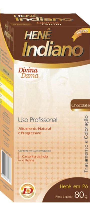 Indiano Henê Pó Chocolate - Divina Dama Cosméticos