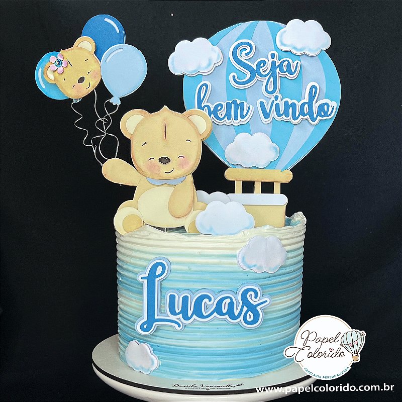 Topo de Bolo: Seja bem Vindo - Papel Colorido