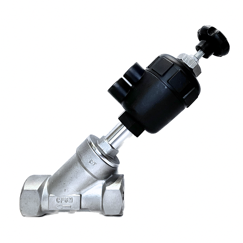 Válvula Pneumática Angular 1" NF Aço Inox 304 com Regulagem - Hambor ...