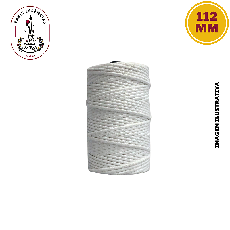 Pavio Trançado 112MM Rolo de 115 Metros - (UN) - Paris Essencias