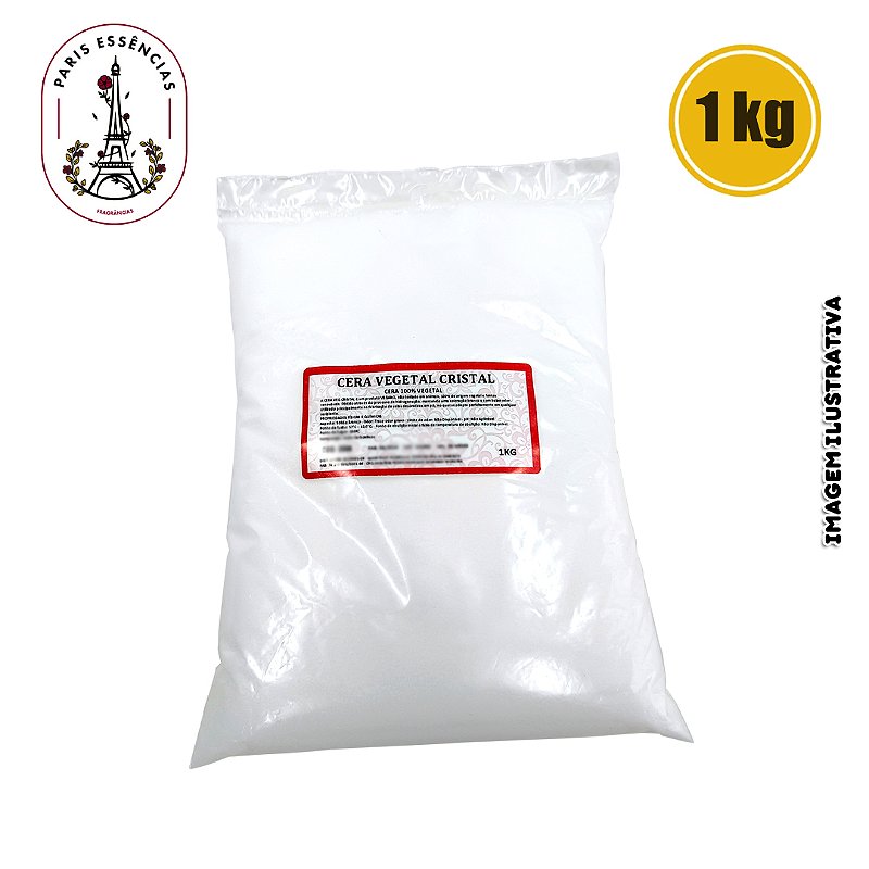 Cera 100% Vegetal Cristal 1kg (un) - Paris Essencias