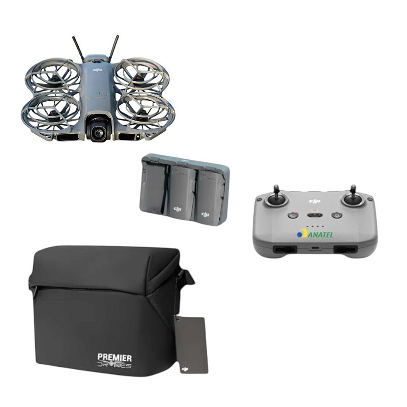 Kit Drone Dji Neo 2 Fly More Combo 3 Baterias Com Bag Couro - Cinza ...