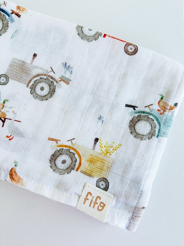 Fralda de Ombro Mousselina Fazendinha - Bamboo com Algodão - Fifo Baby&Kids