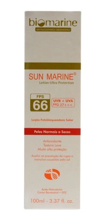 Sun Marine Fps66 Antienvelhecimento 100ml Biomarine - Web Linda