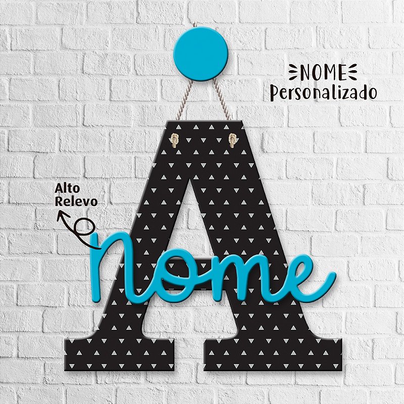 Letra Inicial + Nome - Fábrica Decora