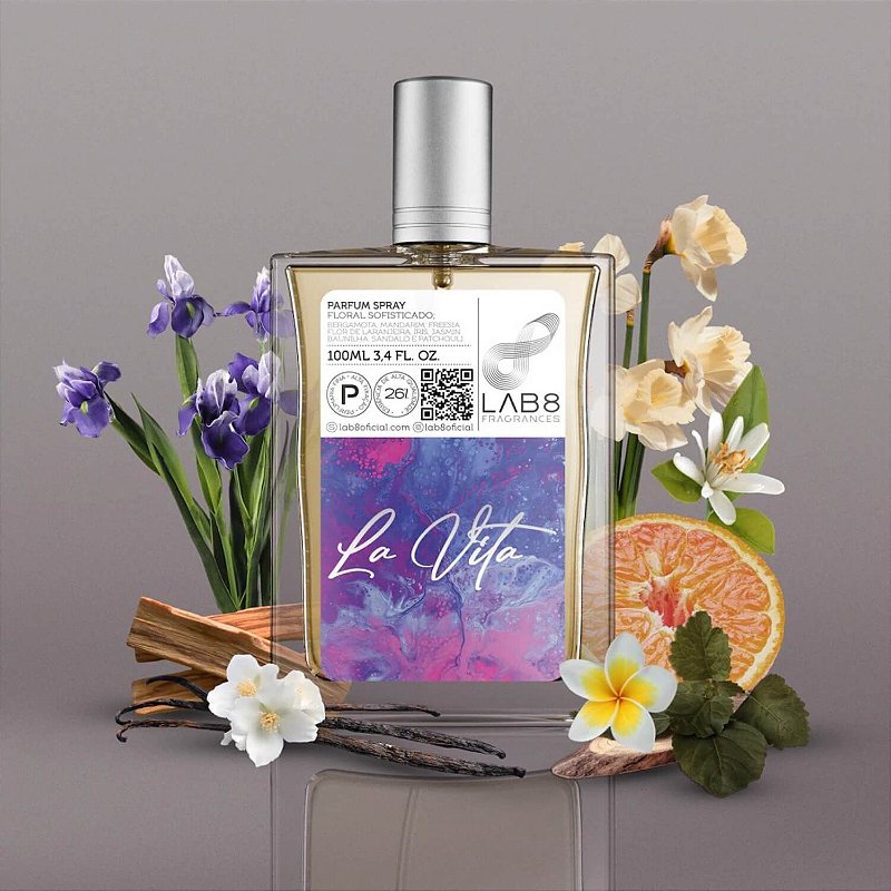 Perfume Feminino Lab 8 La Vita 100ml Parfum Lab8 Floral - Blouse Arts