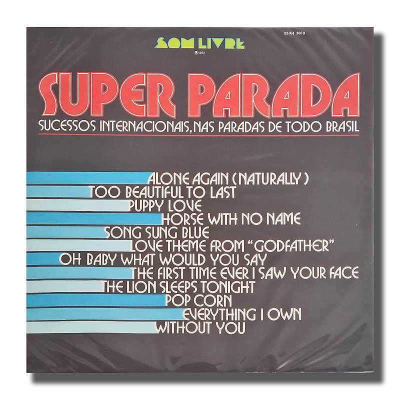 LP Super Parada - Disco de Vinil 1972 - Hm - Sua loja de discos online