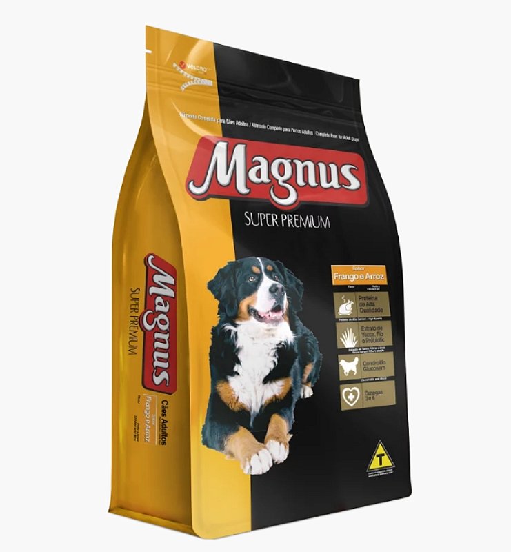 MAGNUS SUPER PREMIUM CÃES ADULTOS - FRANGO E RECHEADO - Comercial Mundo ...