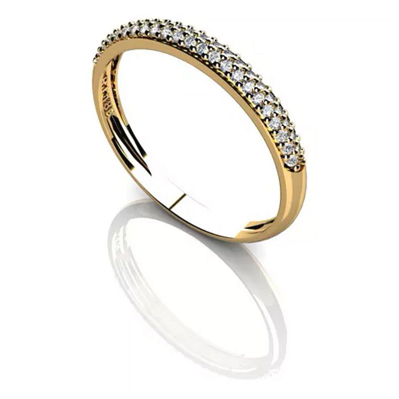 Anel Aparador Feminino de Ouro - Sterom Joalheria - www.sterom.com.br