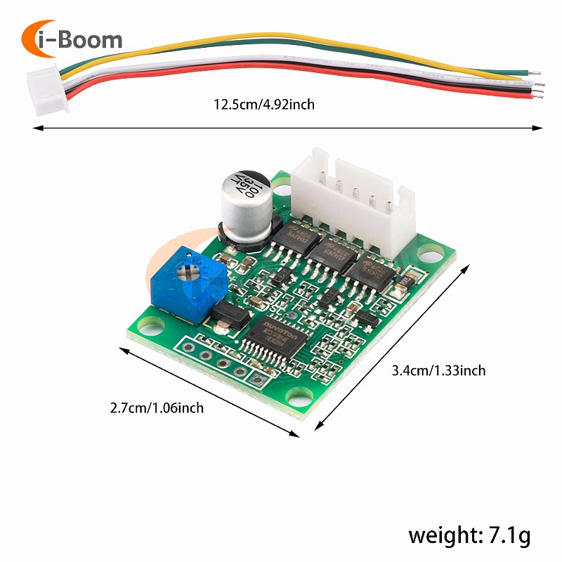 Controlador de velocidade sem escova do motor sem Hall, BLDC Driver Board Module com suporte de ...