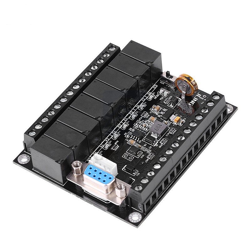 FX1N-20MR Programável Controlador Módulo de Relé, 12 em 8 Out Analógico ...