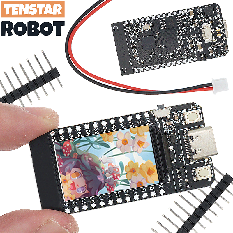 Placa de Desenvolvimento Tenstar T-Display ESP32 – WiFi, Bluetooth ...
