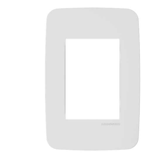 Placa 4x2 3 modulos branca Origen n0373.1 bl - abb - HG DISTRIBUIDORA