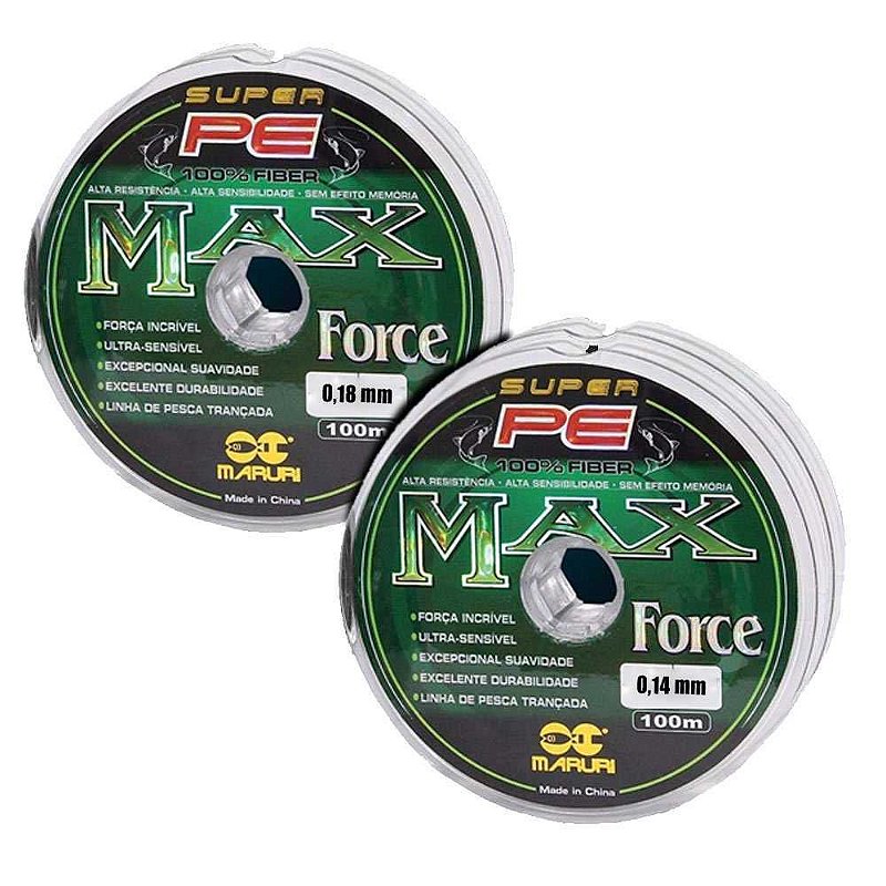 Kit Linha mult MaxForce 0,18mm + Linha mult MaxForce 0,14mm - Loja ...