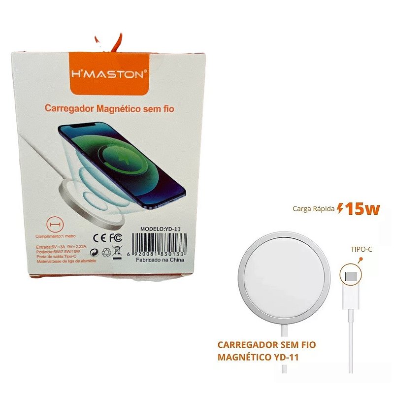 Carregador Por Indução H´MASTON YD-11 - LIDERTECH SUPRIMENTOS PARA ...