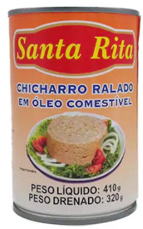 Chicharro Ralado Lata 410 g - Santa Rita - Rara Distribuidora de Alimentos