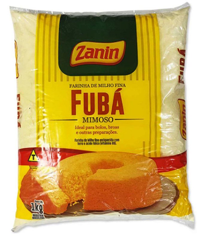 Fubá Mimoso Pacote 1 kg - Zanin - Rara Distribuidora de Alimentos