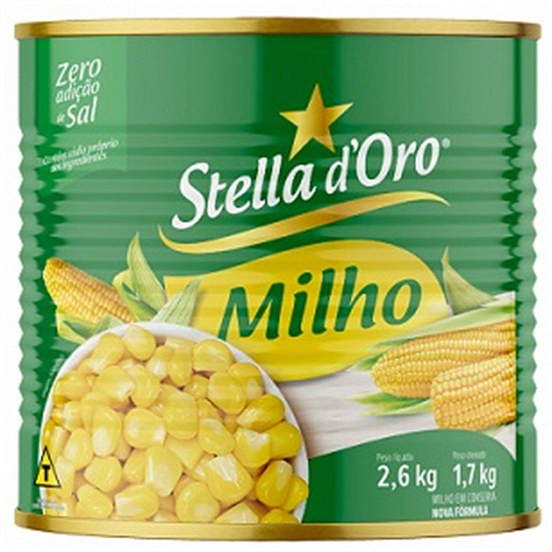 Milho Verde em Conserva Lata 2,6 kg - Stella Doro - Rara Distribuidora ...