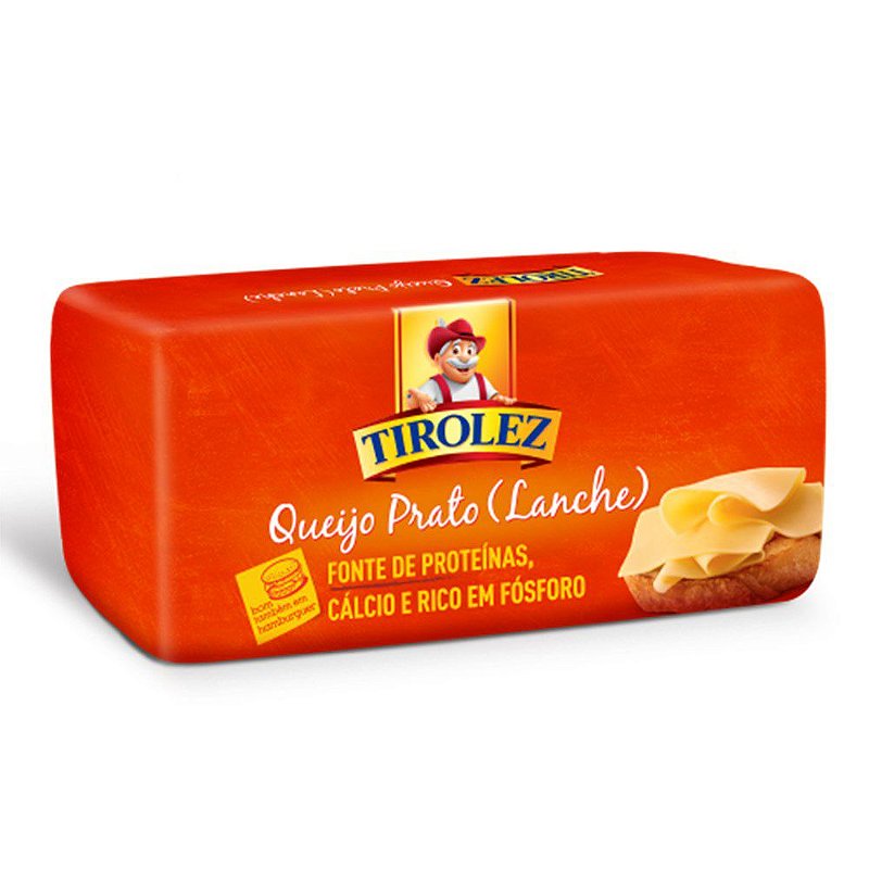 Queijo Prato Peça por kg - Tirolez - Rara Distribuidora de Alimentos