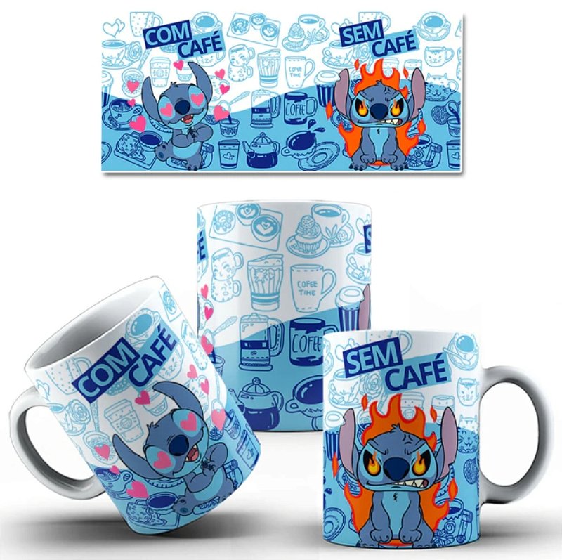 Caneca Stitch Café Sem Café - Steicy
