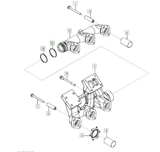 Anel Coletor Escape Colhedora Cana 3520 John Deere R135482 - Agromec Parts