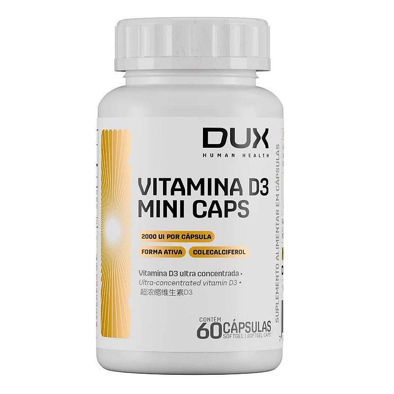 Vitamina D3 2.000UI 60 Cápsulas Dux Human Health - Fast Fit Suplementos