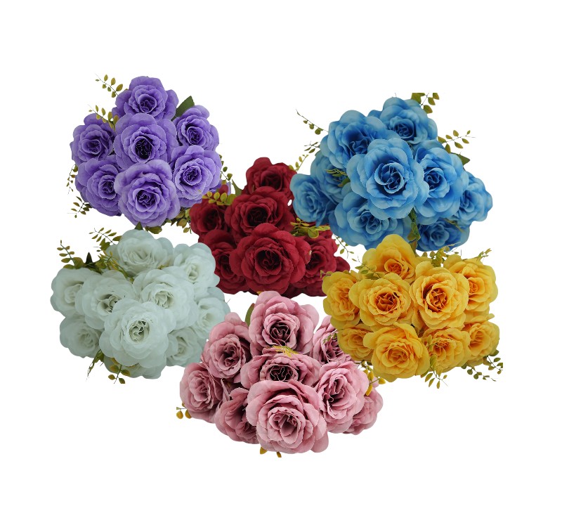 Buque de Rosas Artificiais - FINACOR - Flores - Arranjos - Adornos