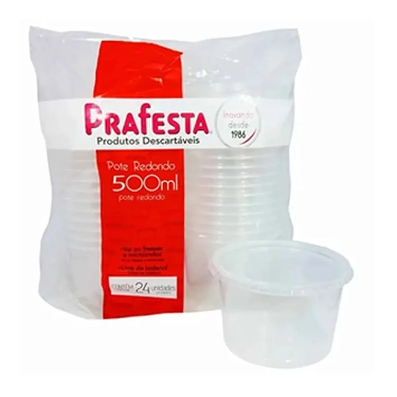 KIT POTE REDONDO 500ML PRAFESTA - Matias Festas Recife KIT POTE REDONDO 500ML PRAFESTA - Matias Festas Recife