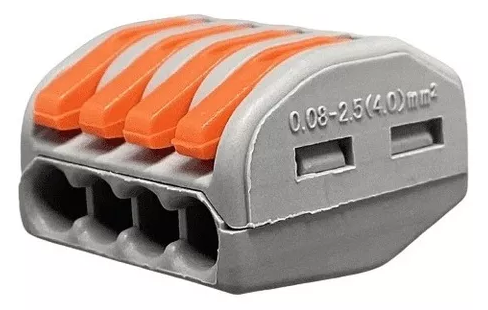 Conector tipo Wago 4 vias - Eletrônica Cuiabá
