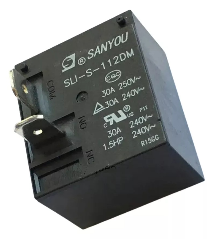 Relé Sanyou SLI-S-112DM 12V 30A 250V - Ar Split - Eletrônica Cuiabá