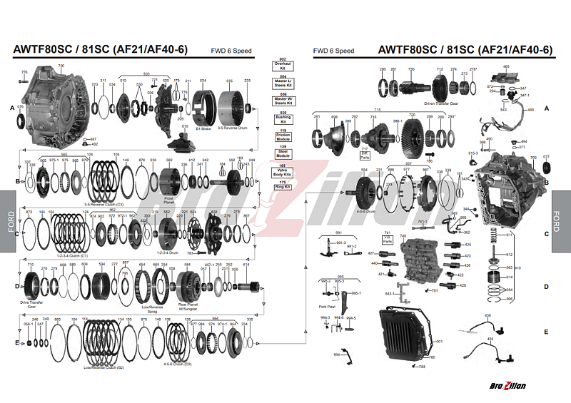 Manual de Montagem do Câmbio Automático AWTF80SC / 81SC (AF21/AF40-6 ...
