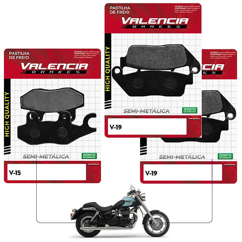Jogo Pastilha Freio Dianteiro+Traseiro Triumph Speedmaster 800 Valencia ...