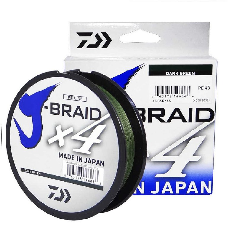 Linha Multi Daiwa J-Braid X4 / 270m - Usina da Pesca