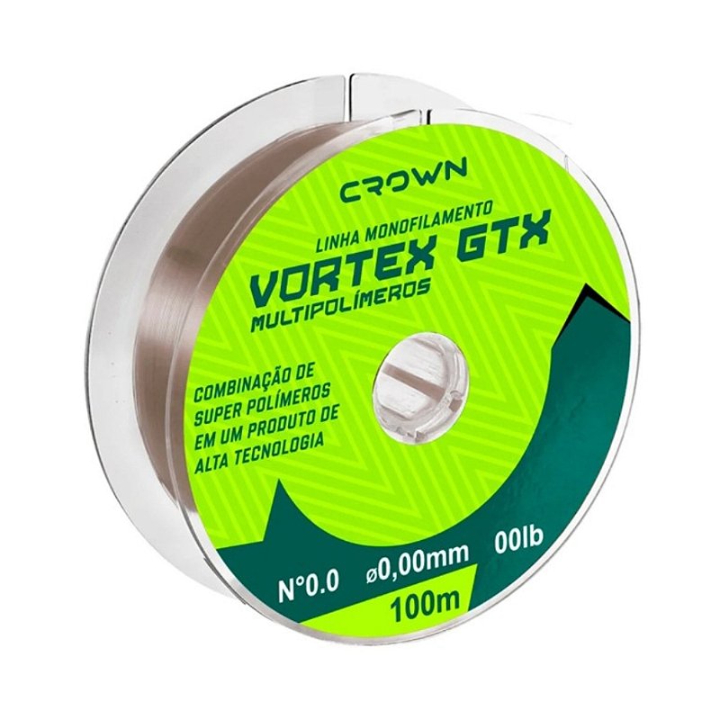 Linha Mono Crown Vortex GTX - 100m - Usina da Pesca