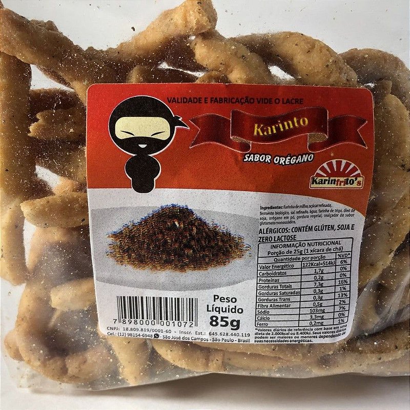 Salgadinho Coreano Karinto Crocante Sabor Orégano 85g - Chiba Oriental