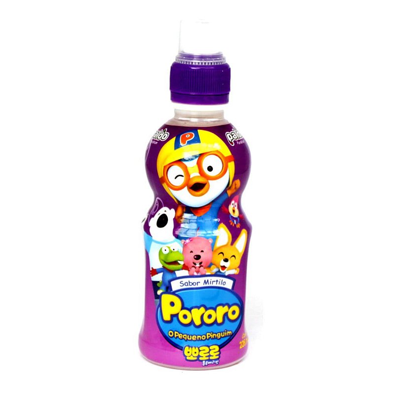 Suco Pororo- Bebida De Frutas Coreana- Sabor Mirtilo/Blueberry - 235Ml - Chiba Oriental