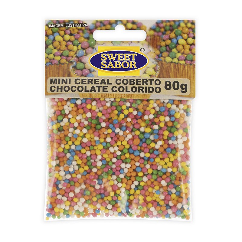 Mini Cereal Coberto - O sabor divertido dos cereais coloridos - Sweet ...