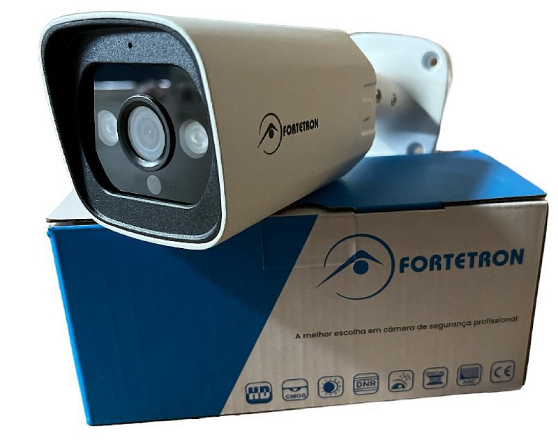 Câmera Bullet Ip POE/Wifi Profissional 4Mp Onvif Lente 3.6mm - Fortetron