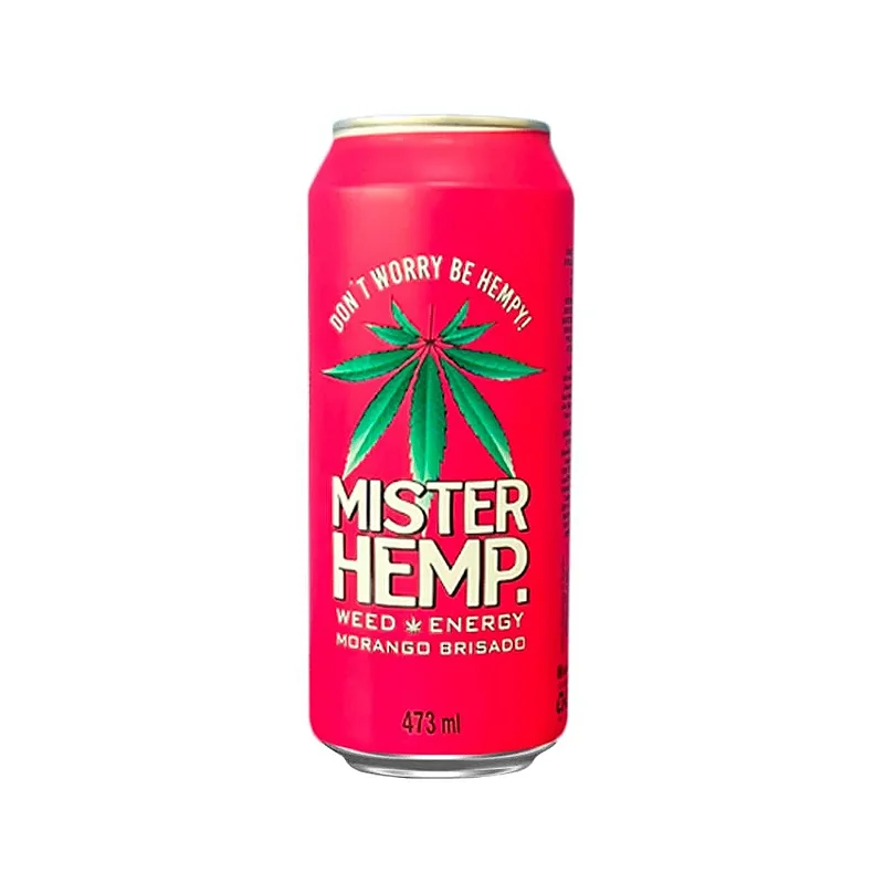 Energético Mister Hemp Morango Brisado Lata 473ml - Armazem Campineiro