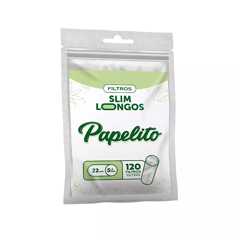 Filtro Papelito Slim Longo Bag com 120 Filtros - Armazem Campineiro