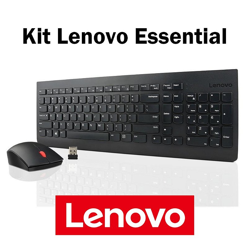 Kit Teclado e Mouse sem fio Lenovo Essential - E-Stage | Computadores ...