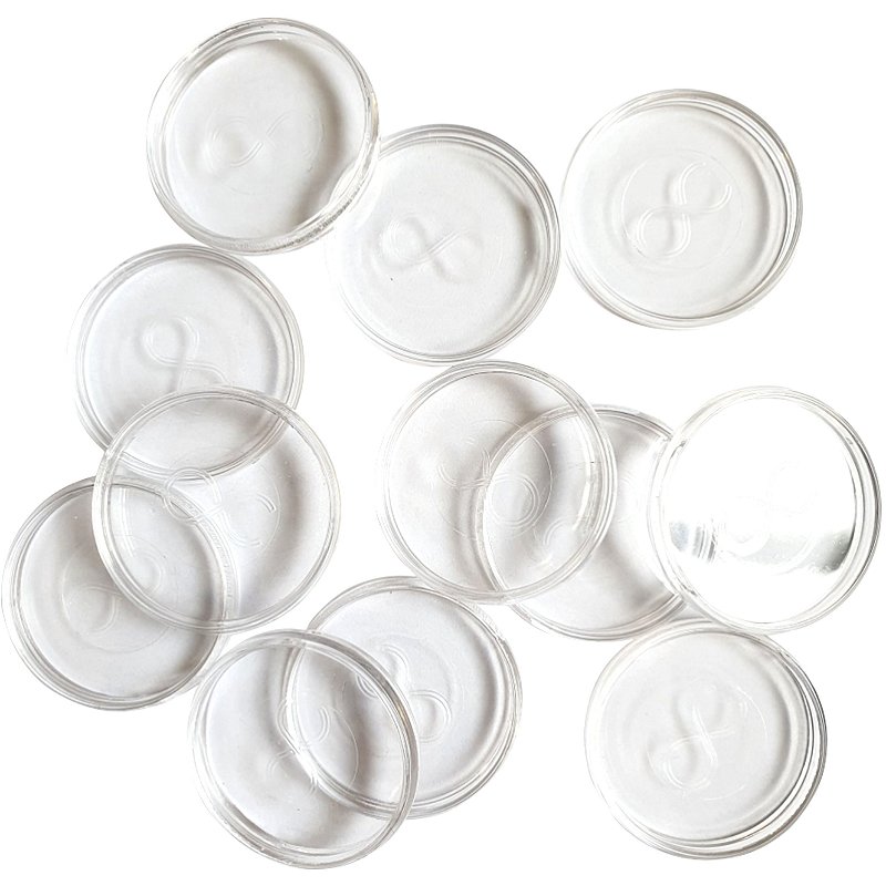 Discos para 140 folhas TRANSPARENTES - 32mm - LOJA OCTO